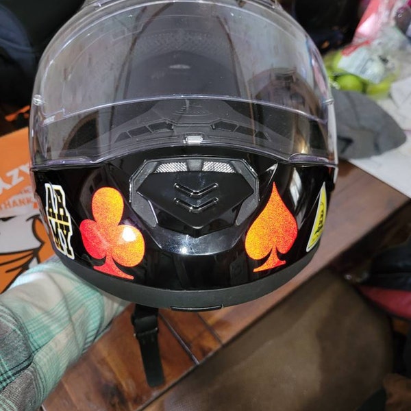 Spade Reflective Decal, Spade Helmet Sticker, Spade Motorcycle Sticker ...