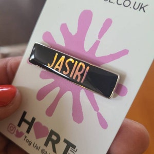 Personalised Design Your Rectangle Enamel Pin Customised Pin - Etsy