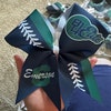 Custom College Cheer Bows Designed in Your Team Colors. Writing on ...