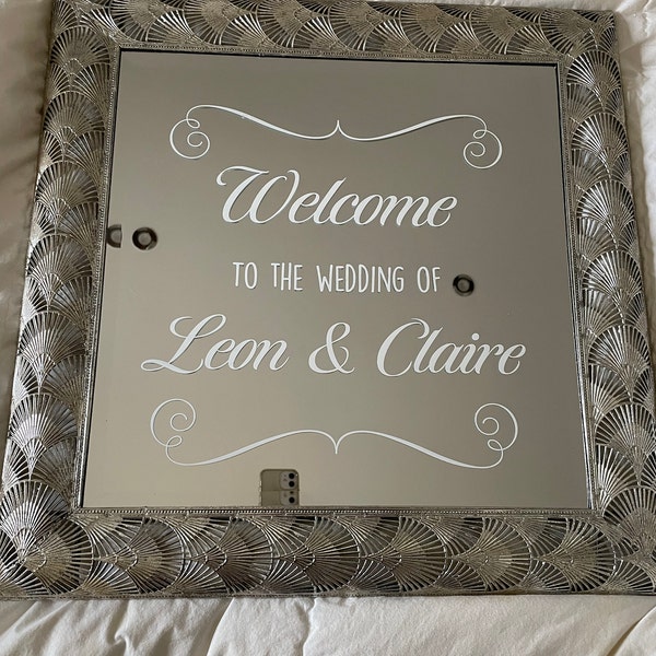 Custom Wedding Vinyl Lettering Design & Logo, Personalised Sticker ...
