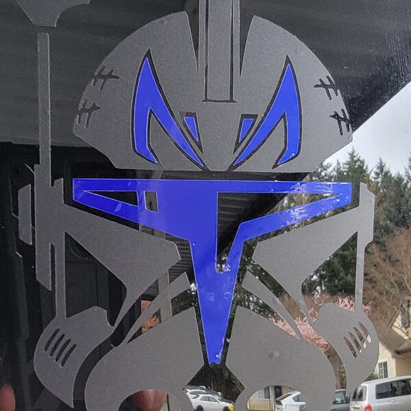 Star Wars Captain Rex - METALLIC Blue and White Permanent Vinyl Decal ...