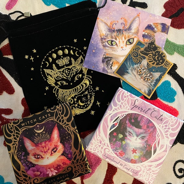 Spirit Cats Oracle Deck - Inspirational Card Deck - Indie, Tarot ...