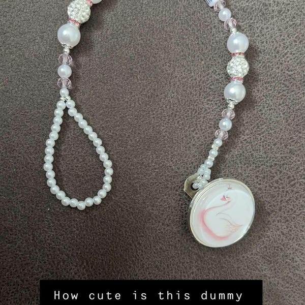 Bling swan Princess Shamballa Crystal Romany Keepsake Dummy/pacifier ...