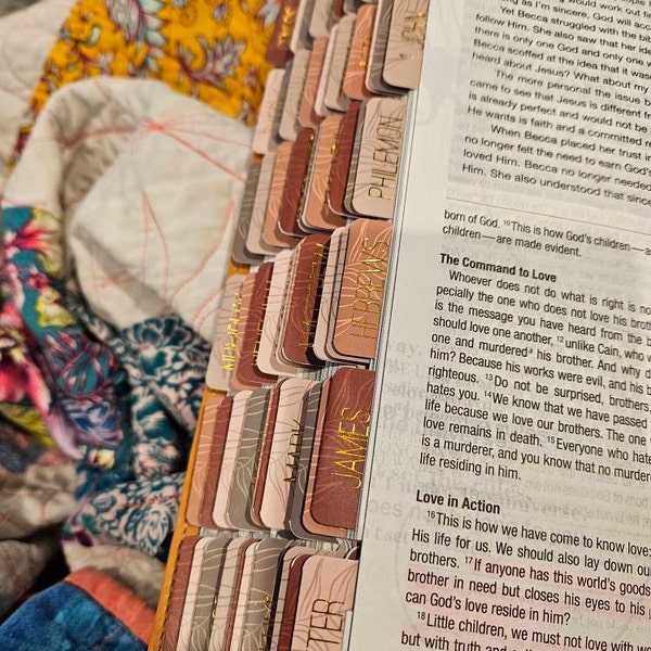 Bible Tabs Neutral Blue Matte-coated Sticker Tabs Bible Tabs for Men ...