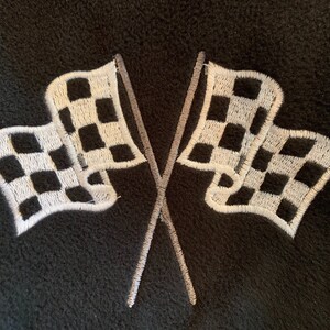 Embroidery Design Race Car Flags APPLIQUE Embroidery Design 4 Sizes ...