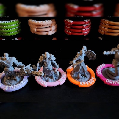 DND Miniatures Condition Rings With Box 96 Markers to Track 24 ...