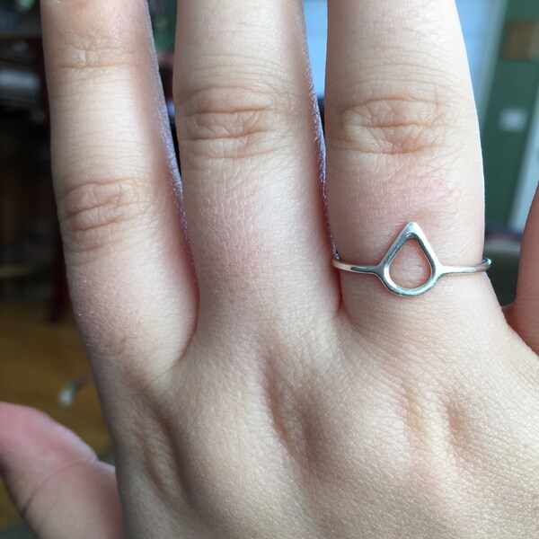 Drop Ring - Water Symbol - Handmade - Sterling Silver 925 - Jewelry by ...