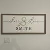 Personalized Last Name Monogram Sign, Gift for Couple, Bedroom Sign ...