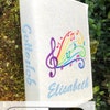 Musical Notes With Swirls & Symbols Machine Embroidery Design,song ...