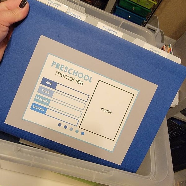 School File Organization Kit, Memory Box Labels Stickers, Milestone ...