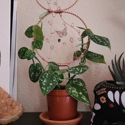 Twisted Copper Flamingo Hoop Trellis Hoya Trellis Circle Trellis ...