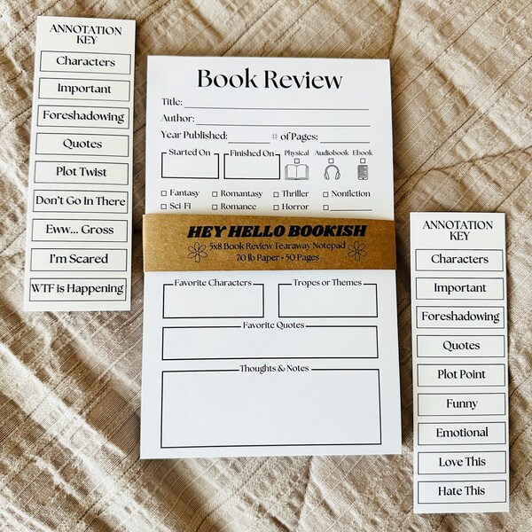 Annotation Key Bookmark for Tabs | Guide | Fantasy, Romance, Thriller ...