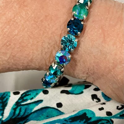 CALM AND COOL 8mm Bracelet made With K.D.S. Premium Crystal pick Your ...