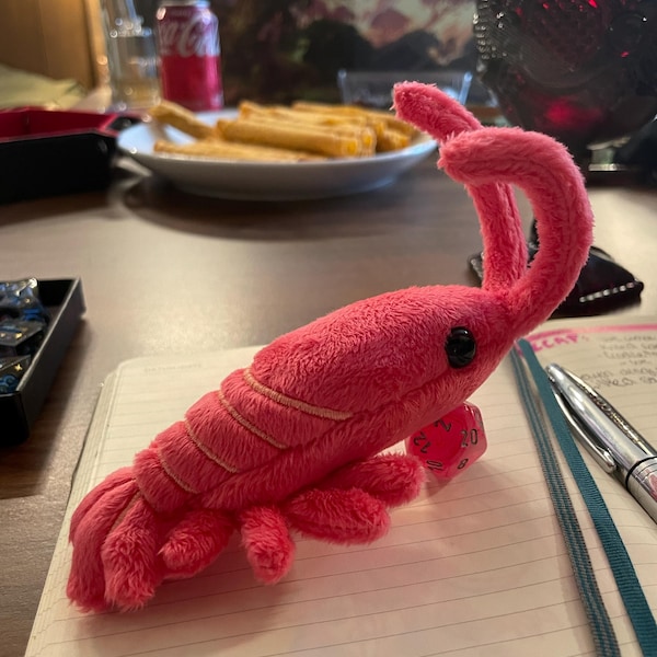 Shrimp Plush – Handmade Minky Ocean Bug Plushie, Colorful Decapoda ...