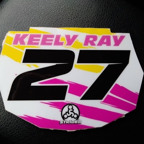 Personalized Motocross Number Plate Decals | Custom Mini Plates - Etsy