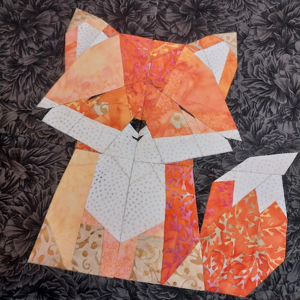 Fox FPP Quilt Pattern, 2 Size Template (PDF Download) - Etsy