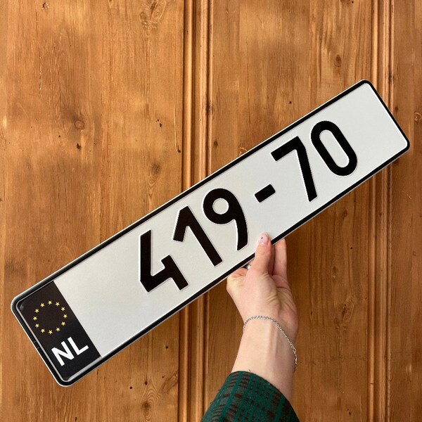 Custom Black European Front License Plate German Copy Personalized ...