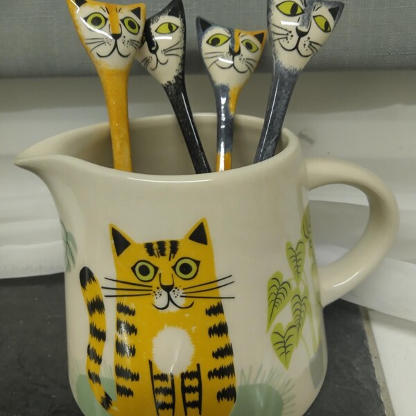 Handmade Ceramic Cat Pitcher, Designed in the UK by Hannah Turner, the ...