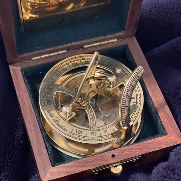 Engraved Compass With Leather Box - Not All Wander- Pocket Compass ...