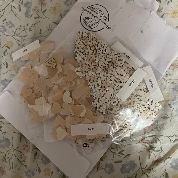 200 Pieces Book Page Confetti | 5/8" | Book Page Table Scatter | Book ...