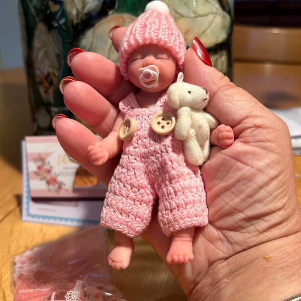 Mini Silicone Baby Doll 11 Inch Baby Girl Eyes Open, Full Body Silicone ...