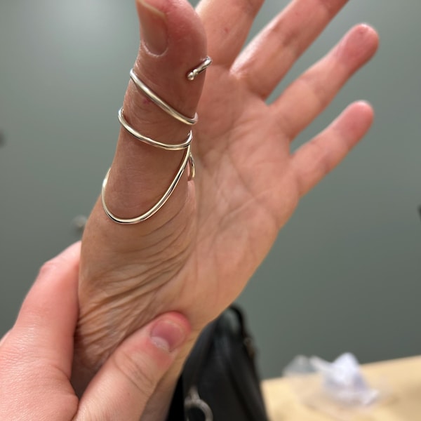 Sterling Silver MCP Joint Support Thumb Ring, Arthritis Rings, Thumb ...