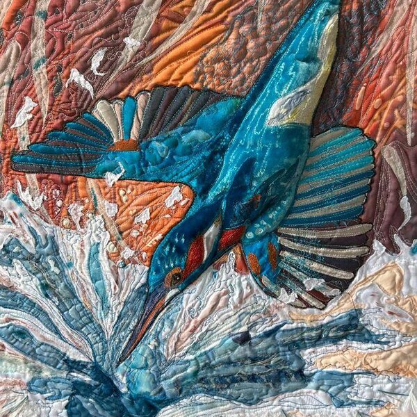 Textile Waterfall. Healing Fabric Art Cascades of Water - Etsy