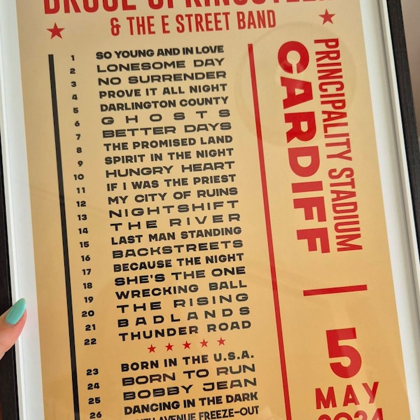 Texas 2024 UK Setlist Poster Print – gigs Concert Tour – Live Band ...