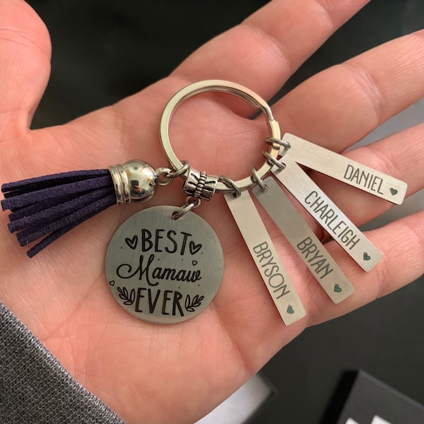 Mamaw Gift Keychain Key Chain • BEST MAMAW EVER • #1 Mamaw • Mamaw Gift ...