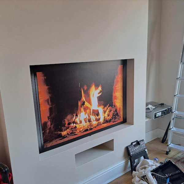 Fireplace Wall Sticker, Wall Mural, Wall Covering, Wall Decal, Wall Art ...