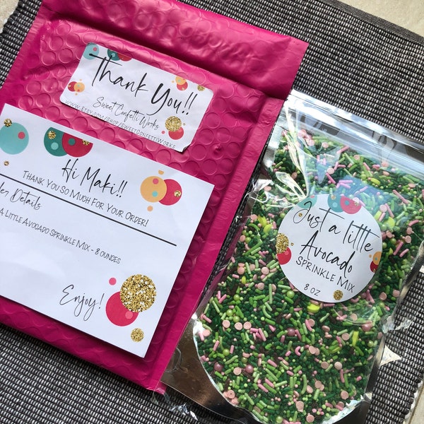 Just A Little Avocado Sprinkle Mix Summer Food Theme Sprinkle Mix ...