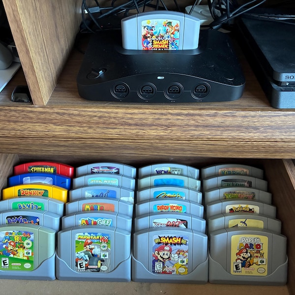 N64 Game Cartridge Anti Dust Storage Display Holder V2 - Etsy