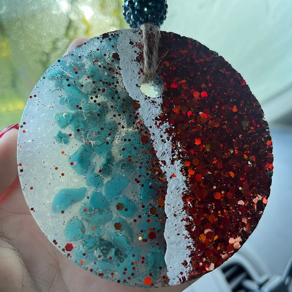 Rose Gold and Pink Glitter Geode Car Freshie Freshy Car Air Freshener ...