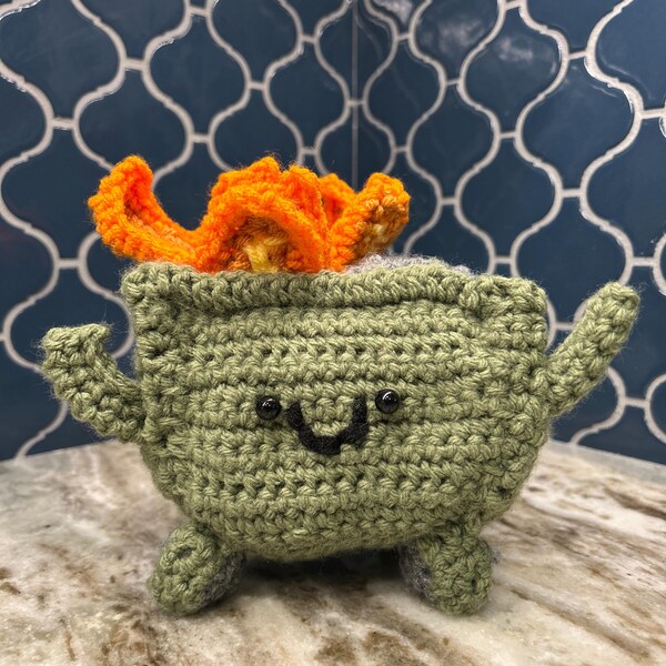 PATTERN ONLY- Crochet Dumpster Fire, Amigurumi Dumpster Fire, Cute ...