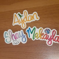 Custom Name Sticker or Magnet Laptop Sticker Waterbottle Sticker ...