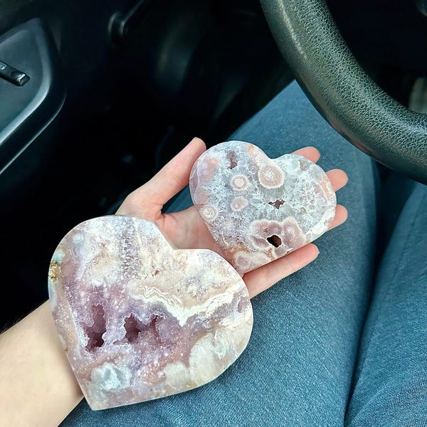 L Pink Amethyst Geode Slab on Stand 'AMORA' - Heart Chakra, Rare ...