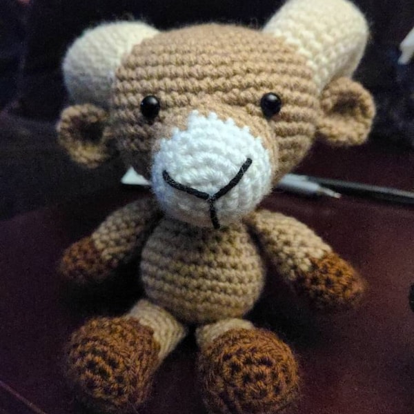 PATTERN: Reagan the Ram - Crochet Ram Pattern - Amigurumi Ram Pattern ...