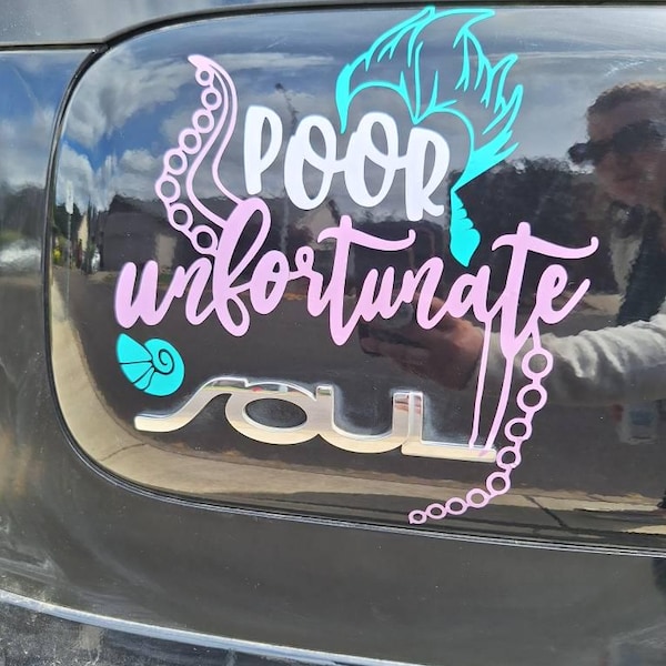Soul Car Decal, Ursula, Vinyl Decal, Kia Soul, Unfortunate Souls, Poor ...