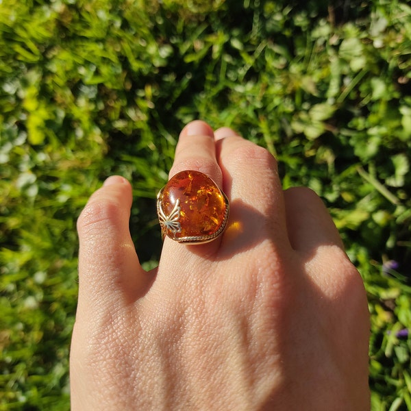 Natural Amber Pendant,gold Amber Pendant,solid 585 Gold Amber Pendant ...