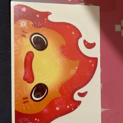 Derpy Fire Holographic Anime Game Chibi Car Laptop Vinyl Decal Sticker ...