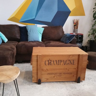 Coffee Table XL Chest Wooden Box Vintage Shabby Ch - Etsy