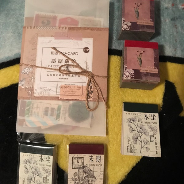 Material Packs by MO•CARD - Vintage Style Paper and Sticker Sets for ...