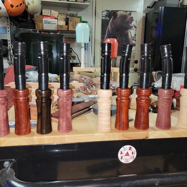 Call White Tail Deer Grunt Call Kit Camo Lanyard Lathe Wooden Wood ...