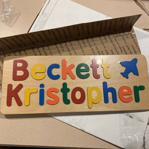 Wooden Name Puzzle for Three Names Custom Personalized | Etsy