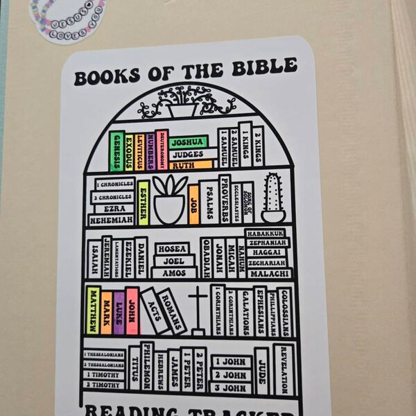 Bible Reading Tracker Sticker- for Bible Journaling and Note Taking ...