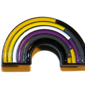 Non-binary Ribbon Pin Subtle Pride Flag Enamel LGBT LGBTQ - Etsy UK