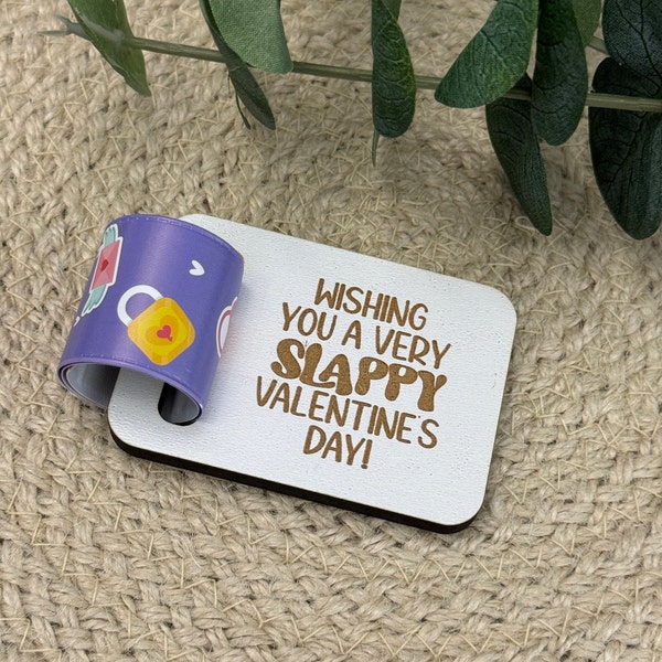 Slap Bracelet Valentine's Day SVG - Laser Ready Valentine - Wood ...
