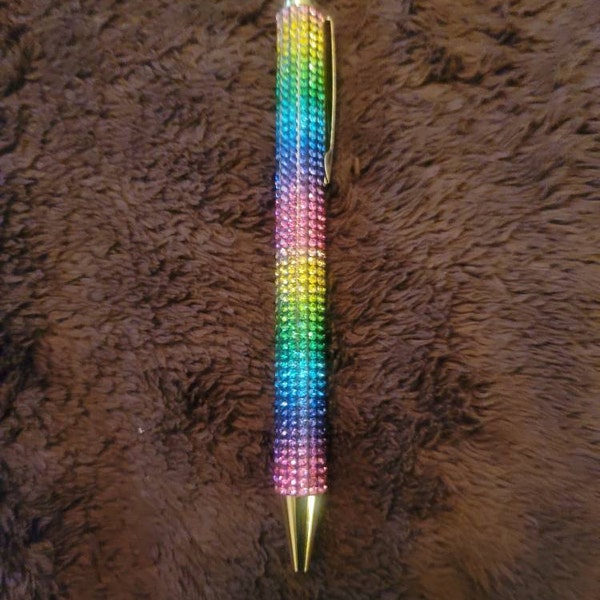 Colored Diamond Top Pen With Crystals. - Etsy