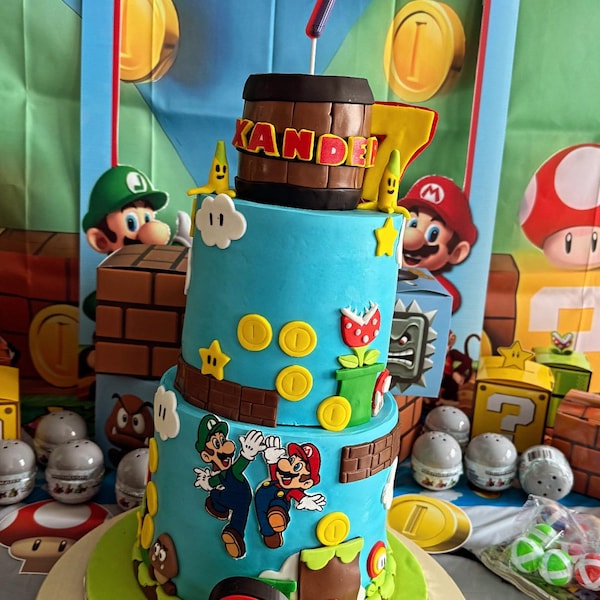 Custom Mario Name Sign Plate for Nursery Kids Room Game Room Mario ...