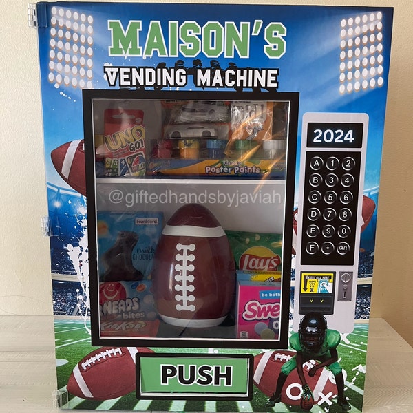Vending Machine Template, Football Vending Machine, Birthday Gift ...